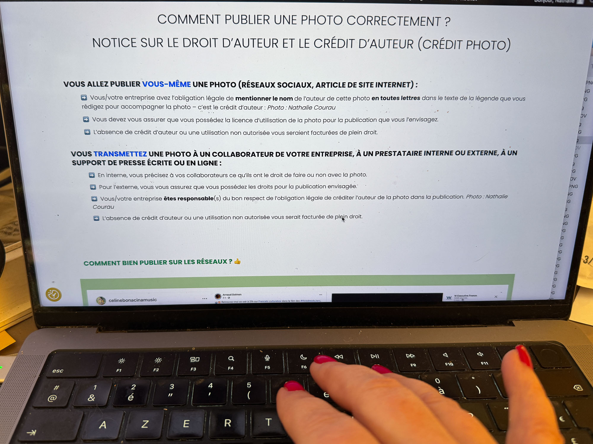 Comment publier une photo correctement ? - Nathalie Courau Photographe